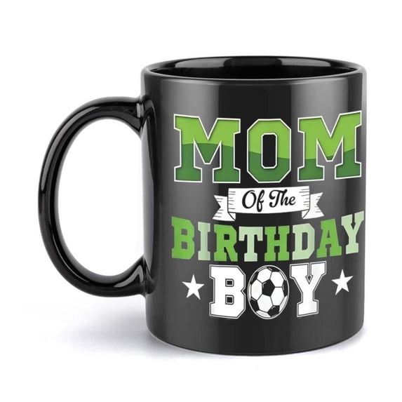 1pc Funny Mom of Birthday Boy Soccer Mug 11oz Ceramic Coffee Cup with ...