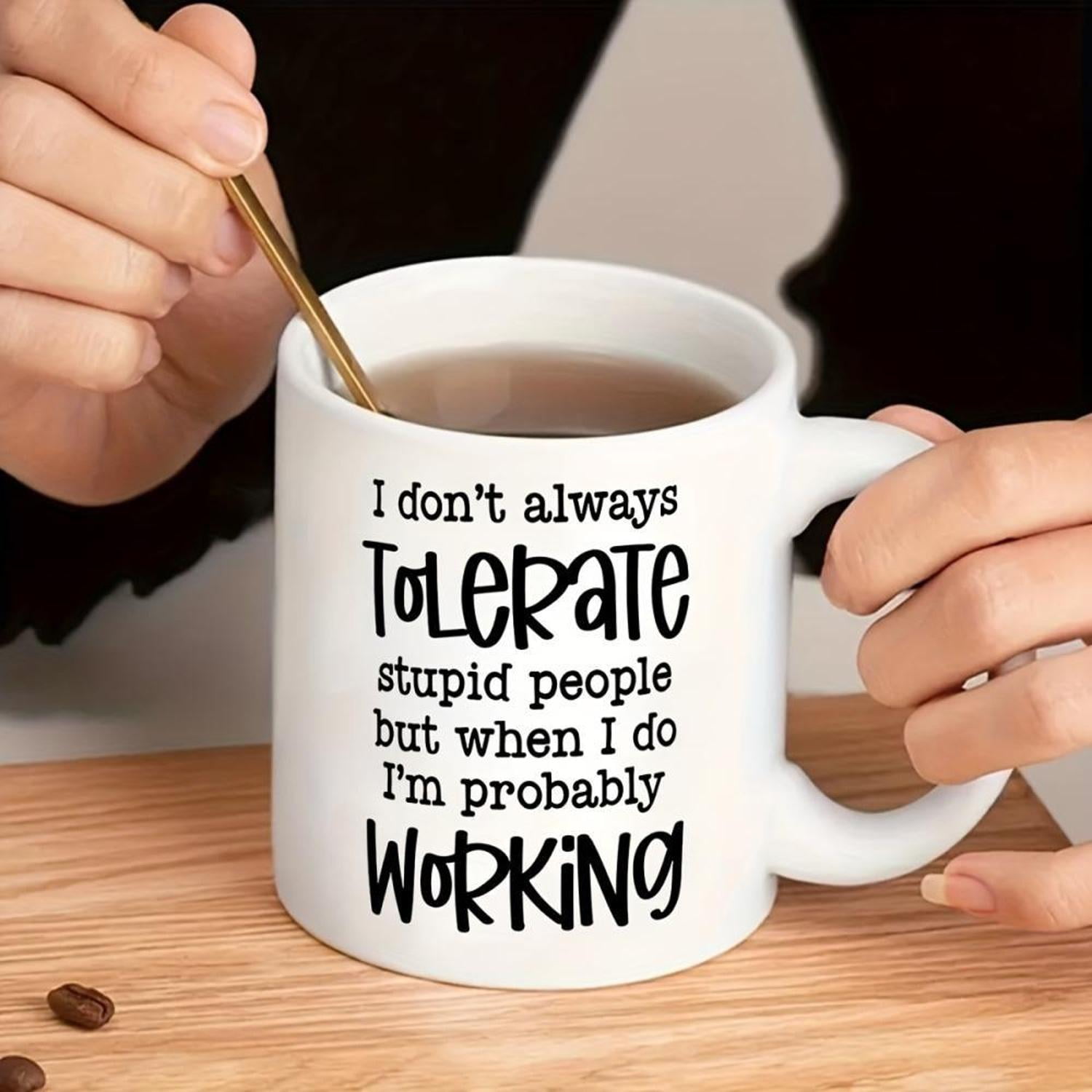1pc Funny Office Humor Mug with Double Sided Sarcastic Quotes Insulated ...