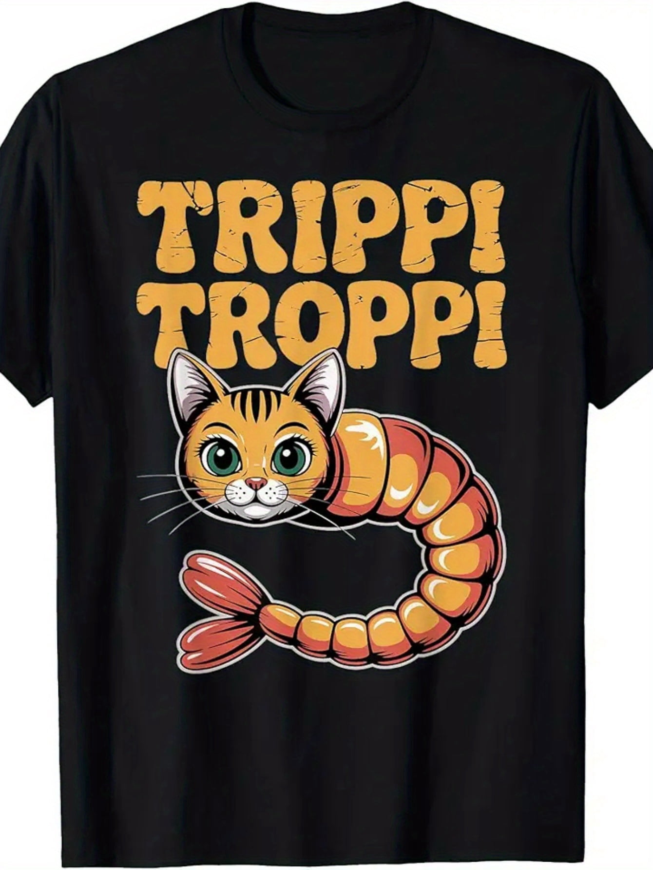 1pc Funny Shrimp Retro 70S Meme T Shirt Italian Brainrot Graphic Tee ...