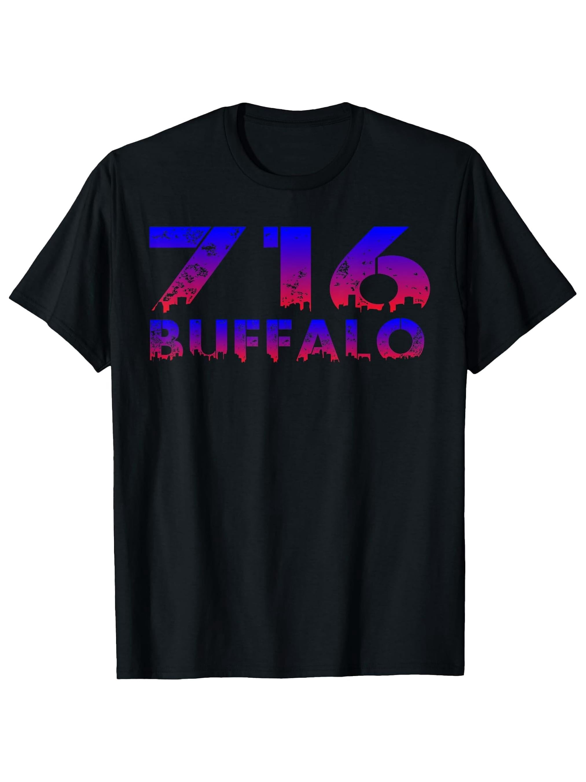 1pc Funny State Pride T-Shirt | 716 Buffalo Graphic Print, 180G ...