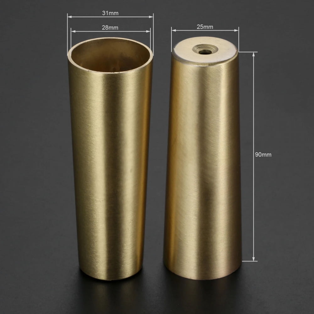 1pc Furniture Leg Cover Solid Copper Tip Brushed Brass Table Chair ...