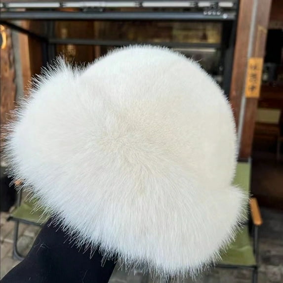 1pc Furry Hats For Women, Autumn/Winter Korean Style Warm Hats, Solid ...