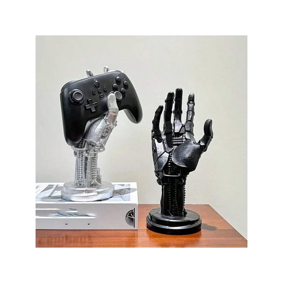 1pc Futuristic Cyberpunk Mechanical Arm Statue Black Palm Game ...