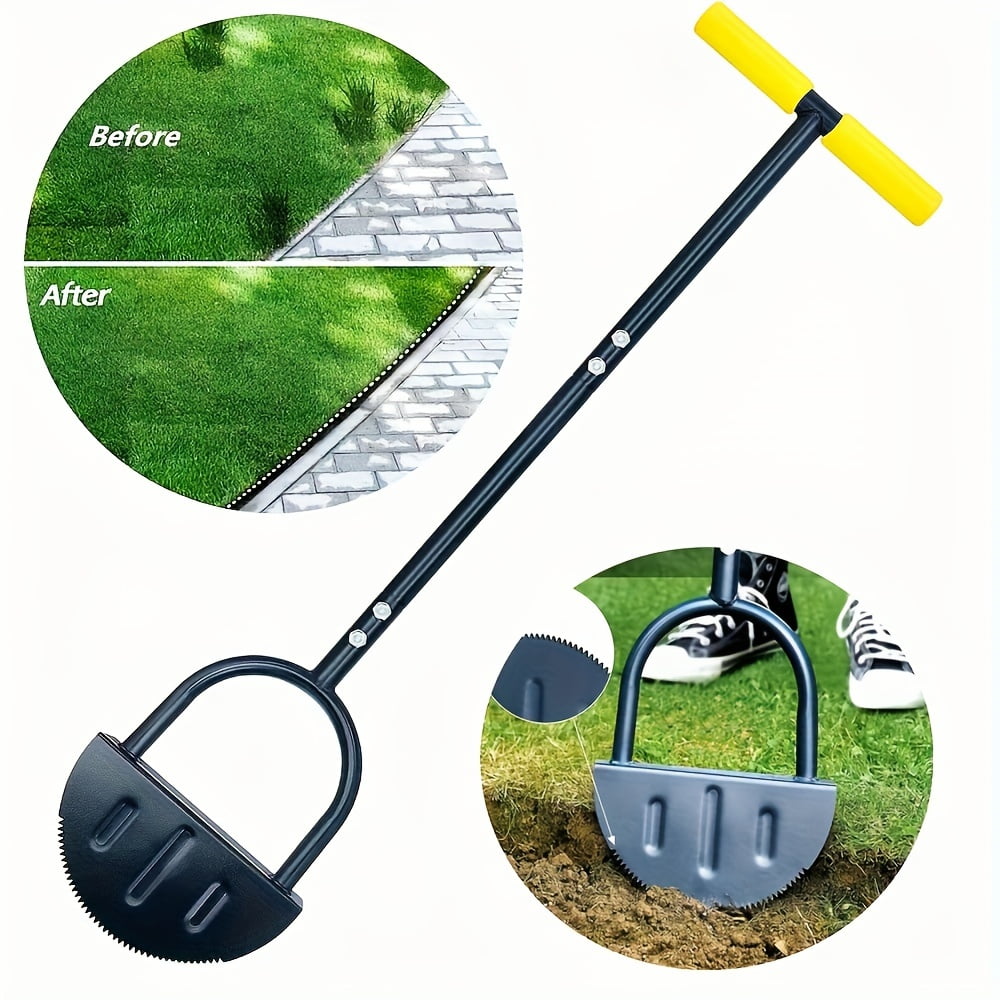 1pc, Garden Edger Half Moon Saw-Tooth Manual Edger Ergonomic Manual ...