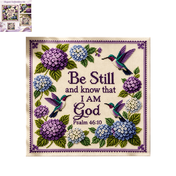 1pc Garden Faith Floral Cross Stitch Kits, Adult Starter DIY Embroidery ...