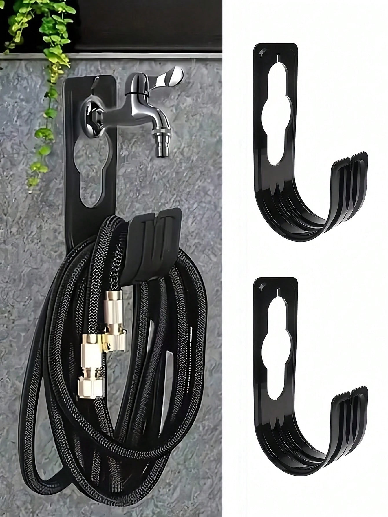1pc Garden Hose Hook - Plastic Wall-Mounted Water Pipe Hanger Support ...
