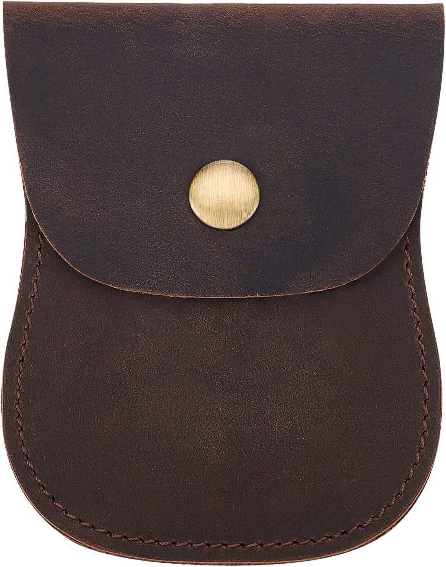 1pc Genuine Leather Coin Purse Pouch Portable Change Purse Wallet ...
