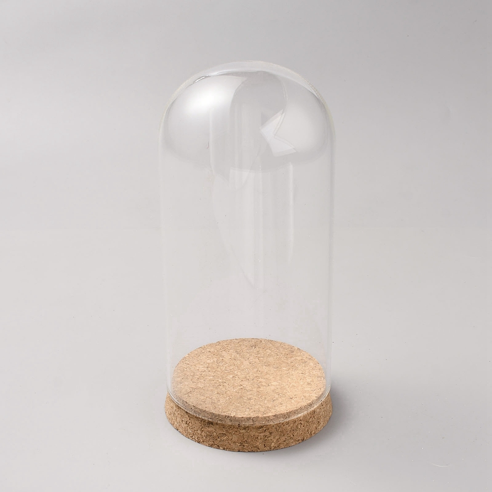 1pc Glass Dome Cover Decorative Display Case Cloche Bell Jar Terrarium ...