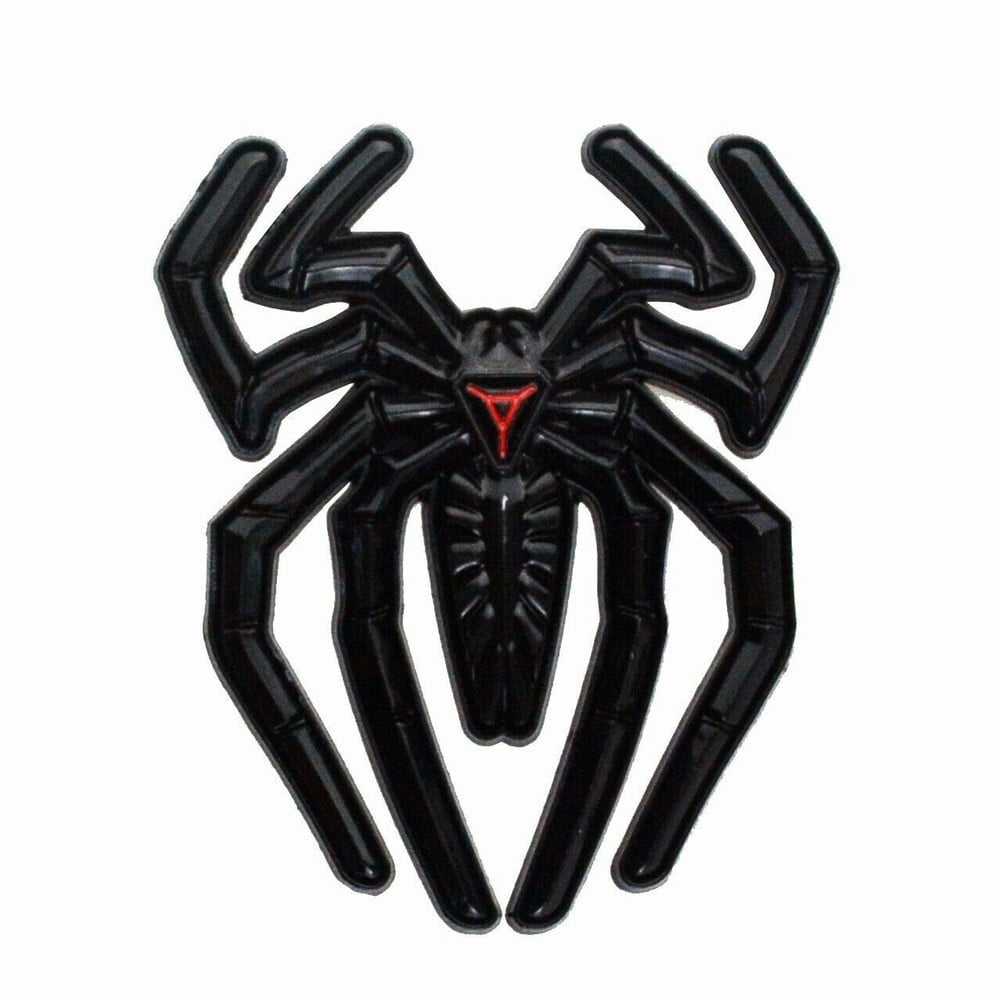 1pc Gloss Black 3D Spider Badge Car Decal Black Widow Sticker - Walmart.com