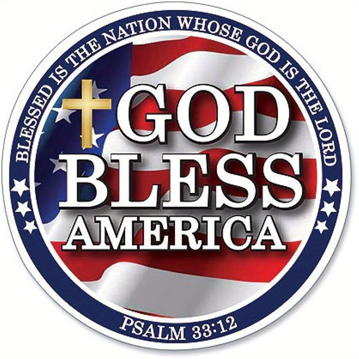 1pc God Bless America Psalm Scripture "Blessed Is The Nation Whose God ...