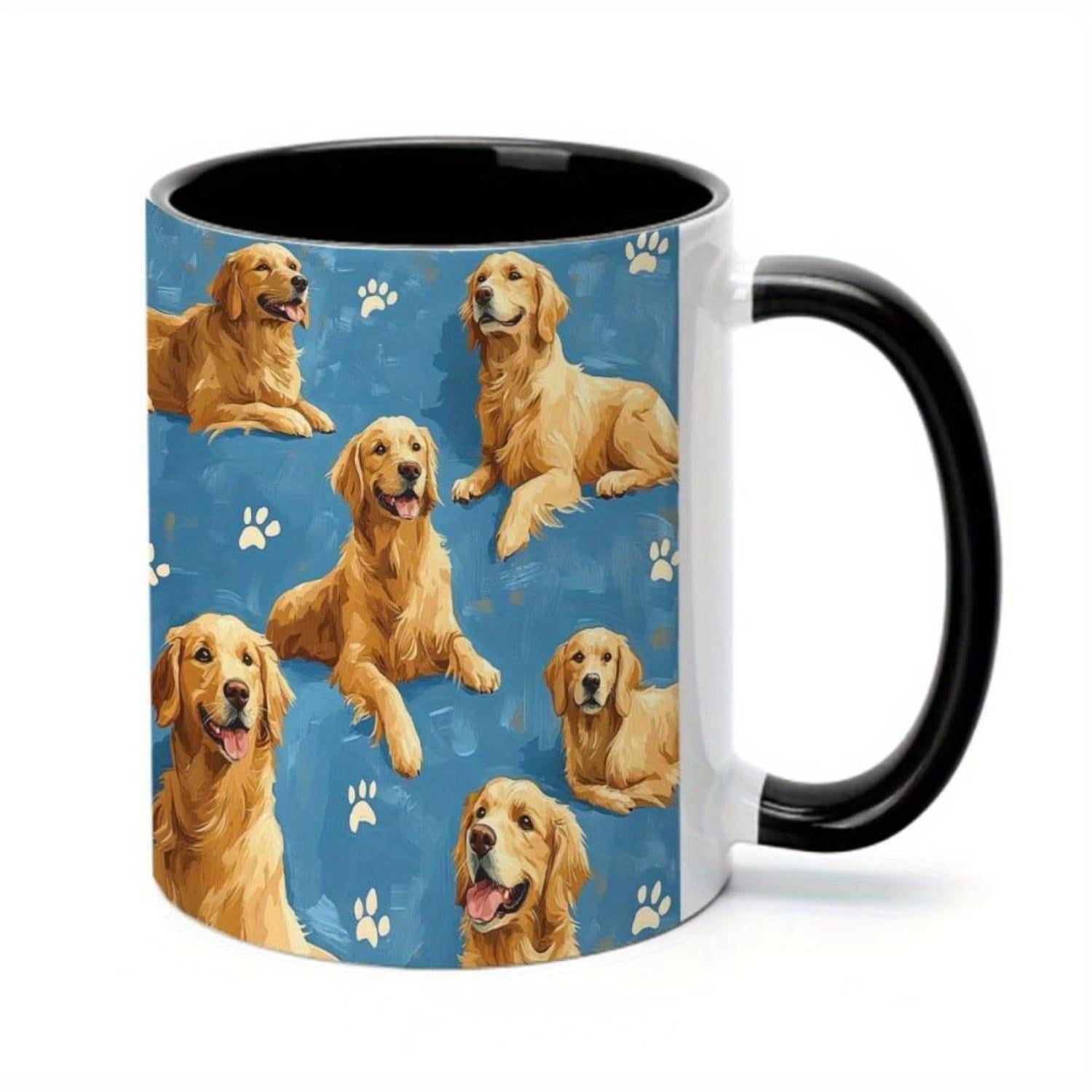 1pc Golden Retriever Ceramic Coffee Mug 11oz Hand Wash Only Reusable ...