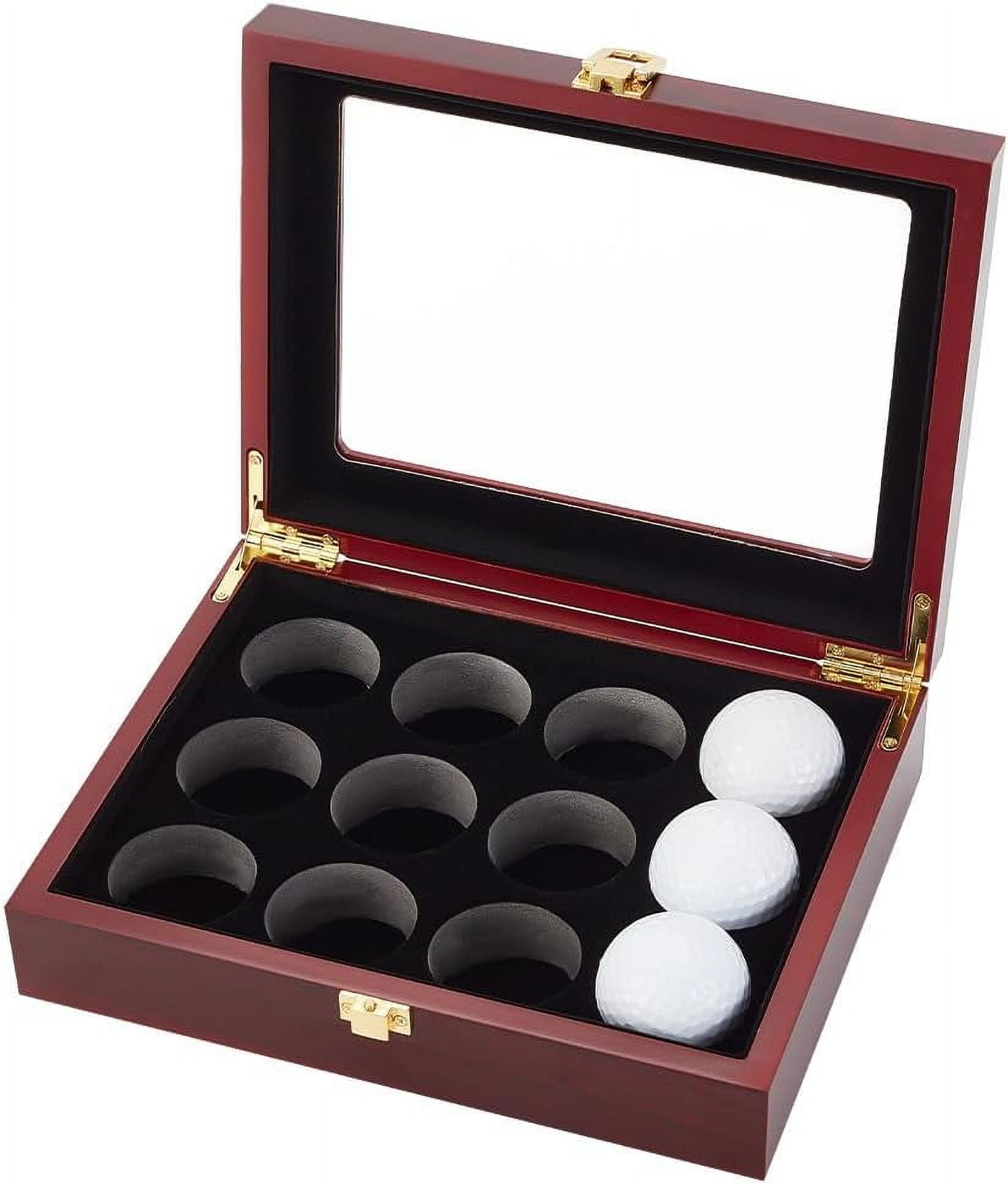 1pc Golf Ball Display Case 12-Hole Wooden Display Box for Golf Ball ...