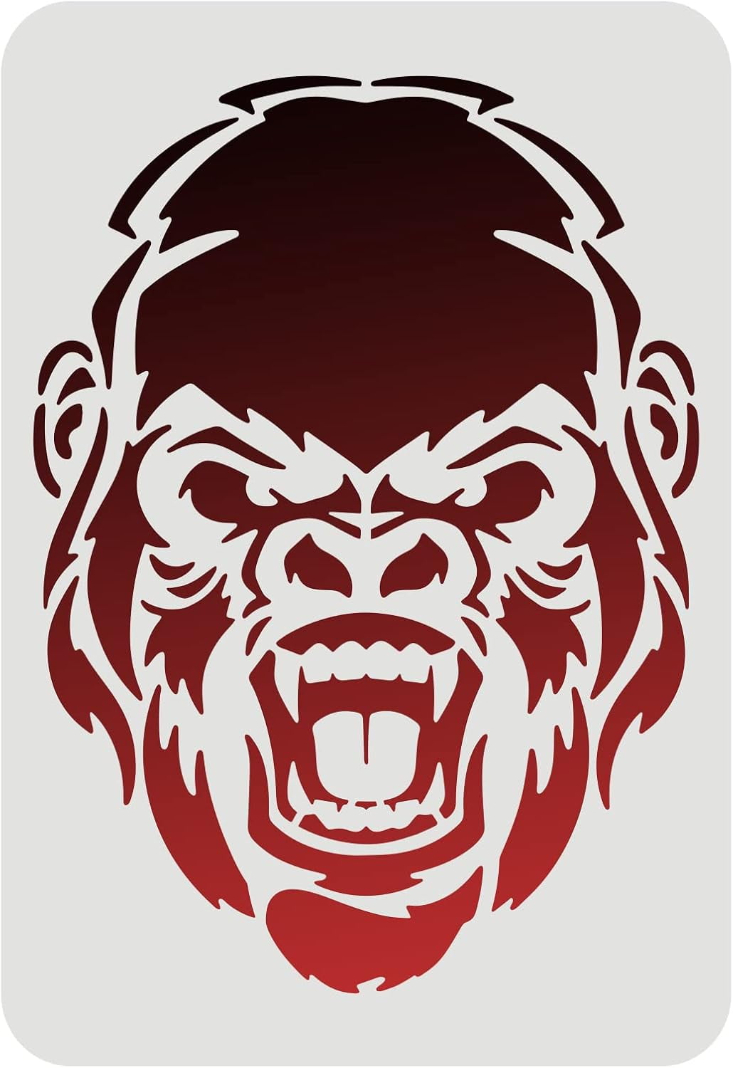 1pc Gorilla Stencil 11.7x8.3 inch Plastic Gorilla Head Painting Stencil ...