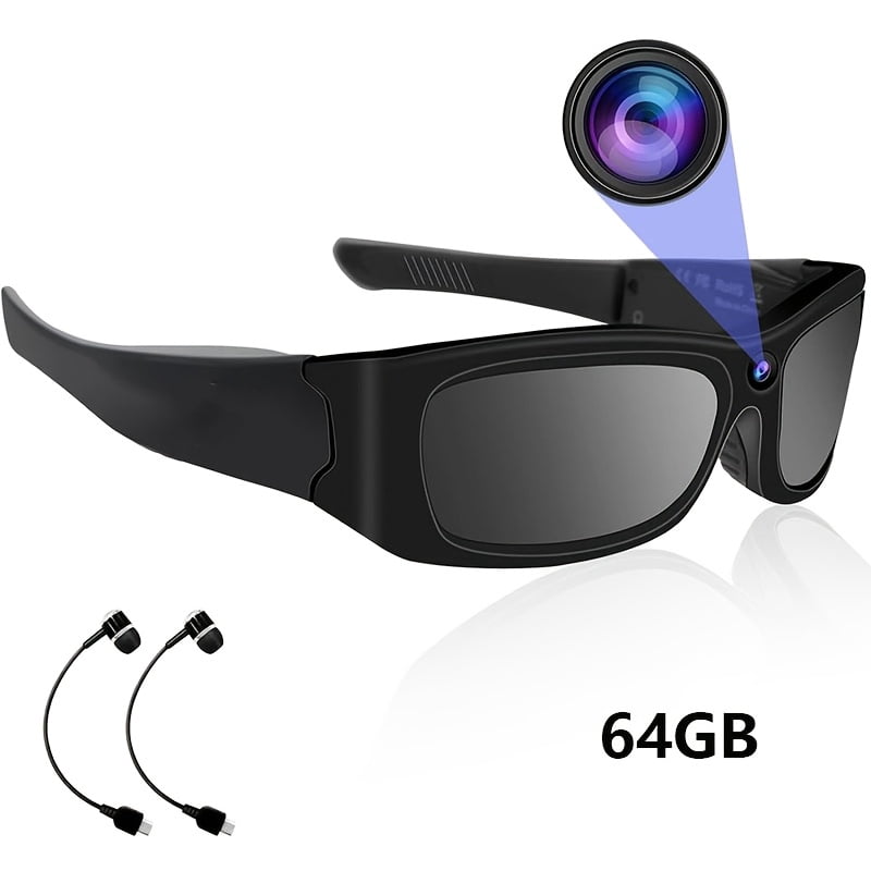 1pc HD 1080P Bluetooth Sports Camera with Headphones, Smart Wearable ...