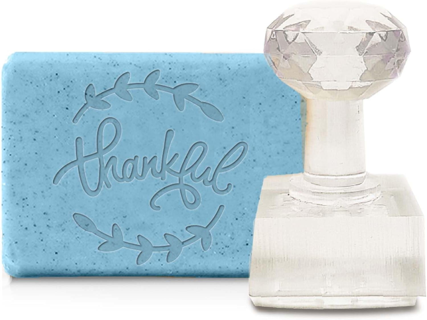 1pc Handmade Soap Stamp Thankful Letter Acrylic Clear Soap Chapter ...