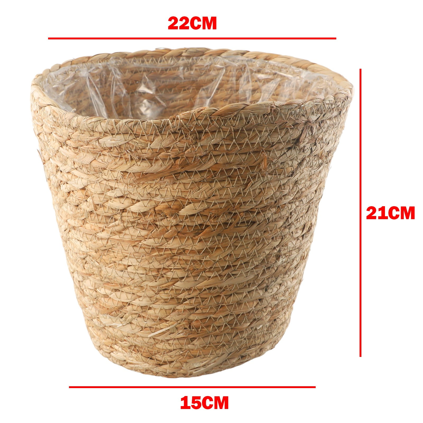 1pc Handmade Wicker Rattan Basket Planter Storage Baskets Garden Flower ...