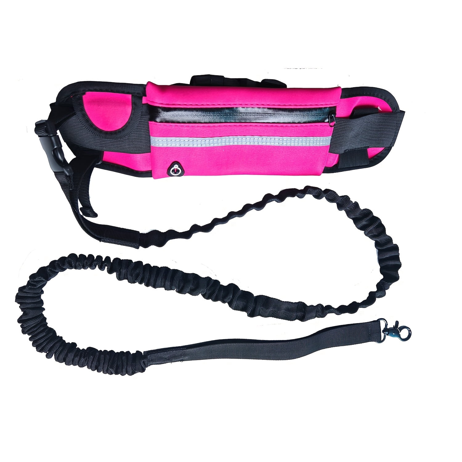 1pc Hands Free Dog Leash with Zipper Pouch waist bag, Dual Padded ...