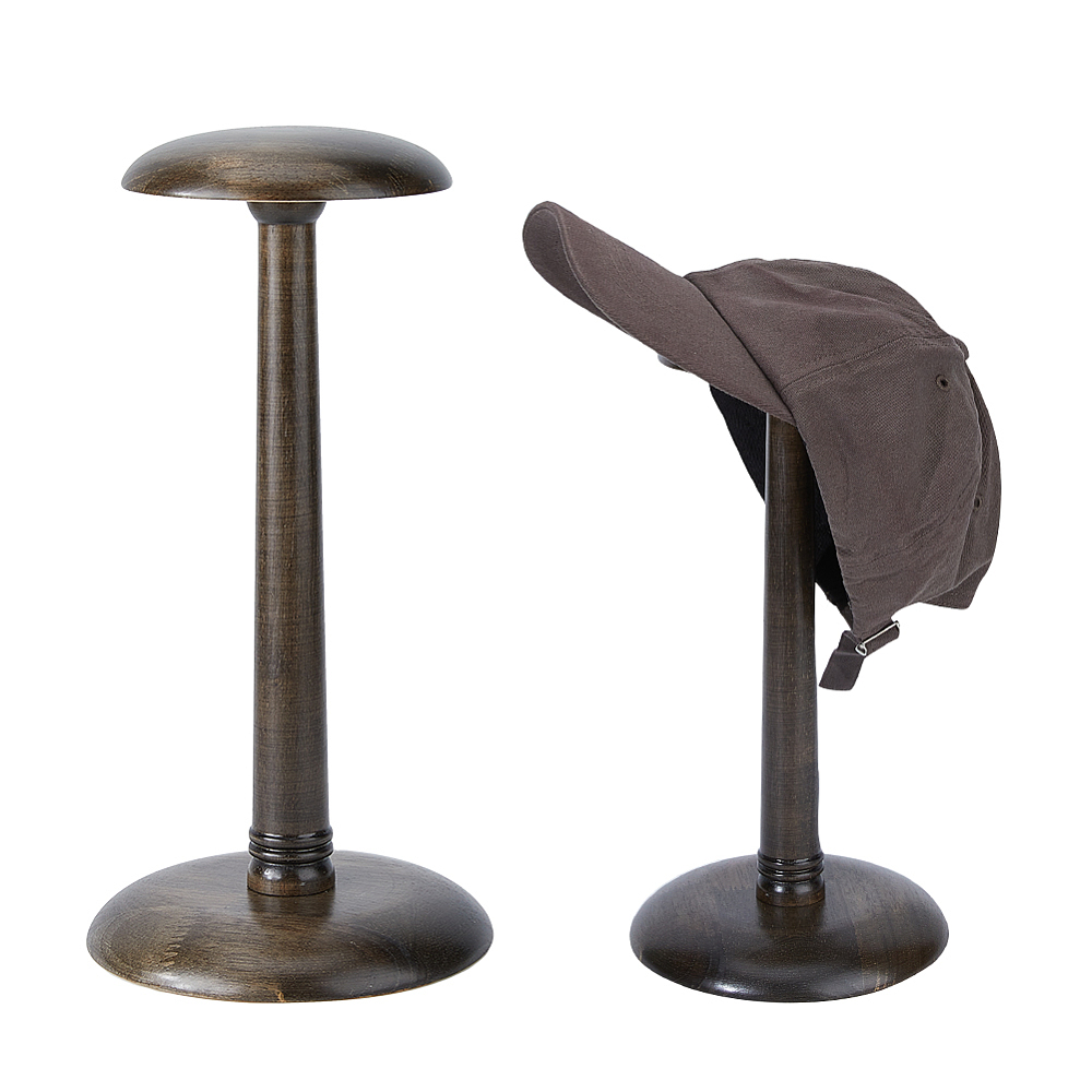 1pc Hat Stand 16x43cm Wood Hat Holder Tabletop Hat Rack Dome Stem Cap ...