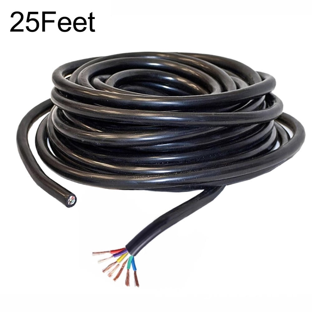 1pc Heavy Duty 14 Gauge 7 Way Conductor Wire RV Trailer Cable Cord CCA ...