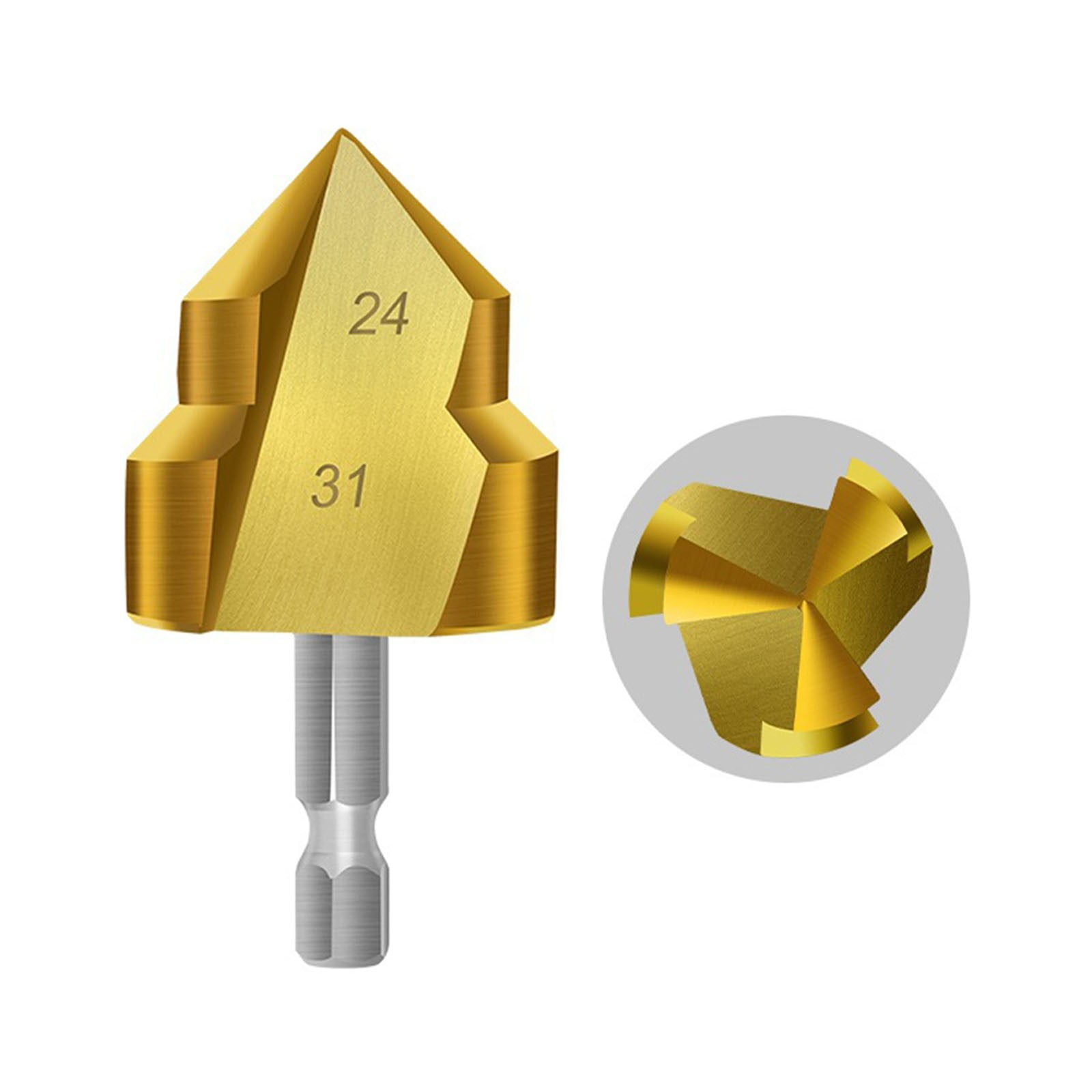 1pc Heavy Duty Pipe Reaming Step Drill Bit Set Titanium Coated Water ...