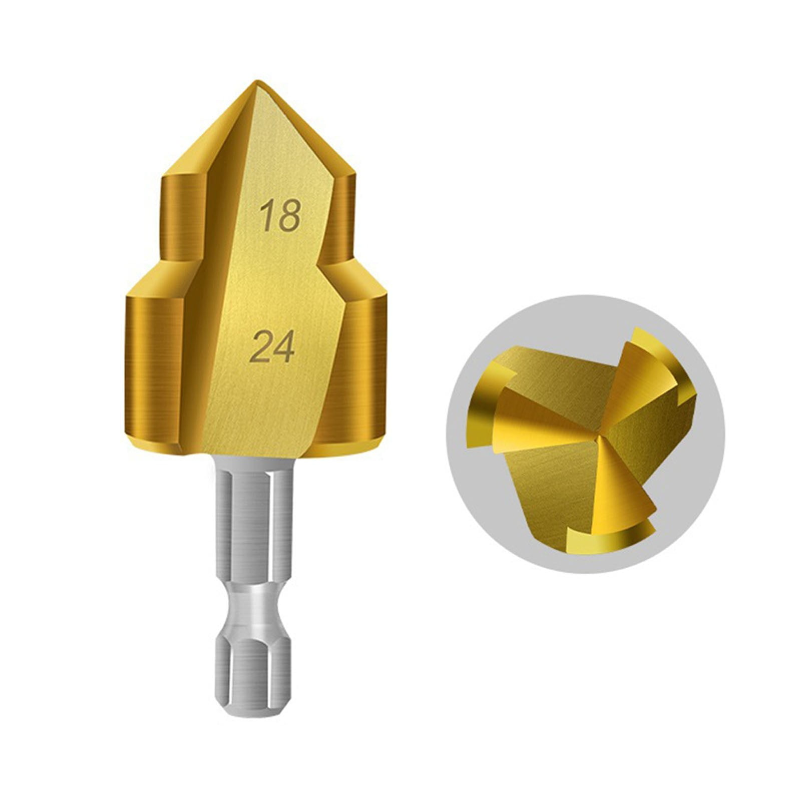 1pc Heavy Duty Pipe Reaming Step Drill Bit Set Titanium Coated Water ...