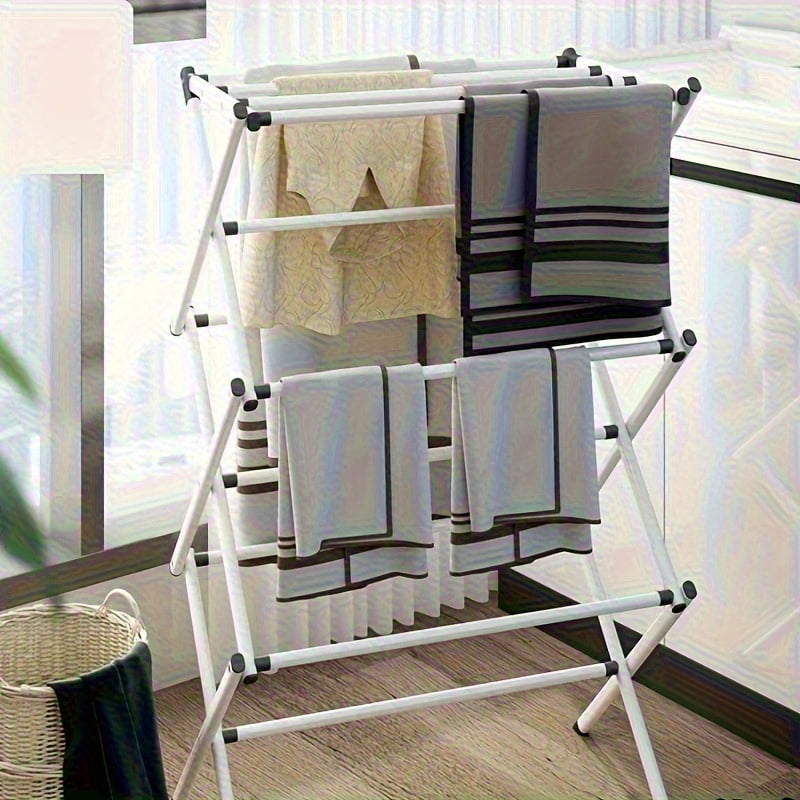 1pc Heavy-Duty Stainless Steel Laundry Drying Rack - Freestanding ...