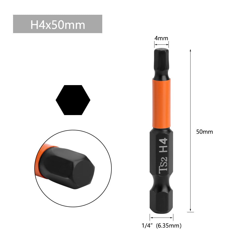 1pc Hex Screwdriver H1.5-H6 Hexagon Head 1/4 Hex Quick Change Magnetic ...