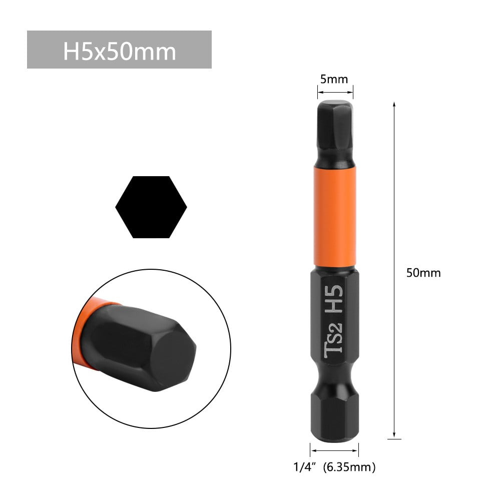 1pc Hexagon Screwdriver Bit Quick Change Driver Power Drill Length 50mm Hex Head H1 H1.5 H2H2.5 ...