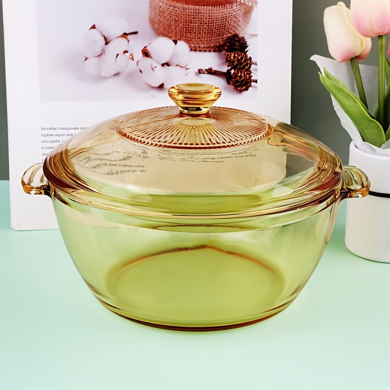 1pc High Borosilicate Glass Amber Pot, Household High Temperature ...