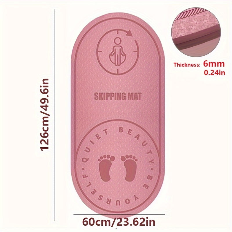 1pc High-Density TPE Skipping Mat with Asana Guide Lines - 6mm Thick ...