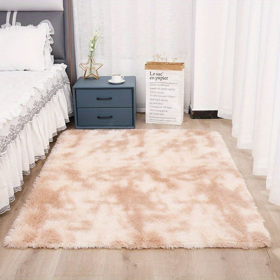 1pc, High Pile Tie-Dyed Shaggy Rug for Living Room and Bedroom - Fire ...