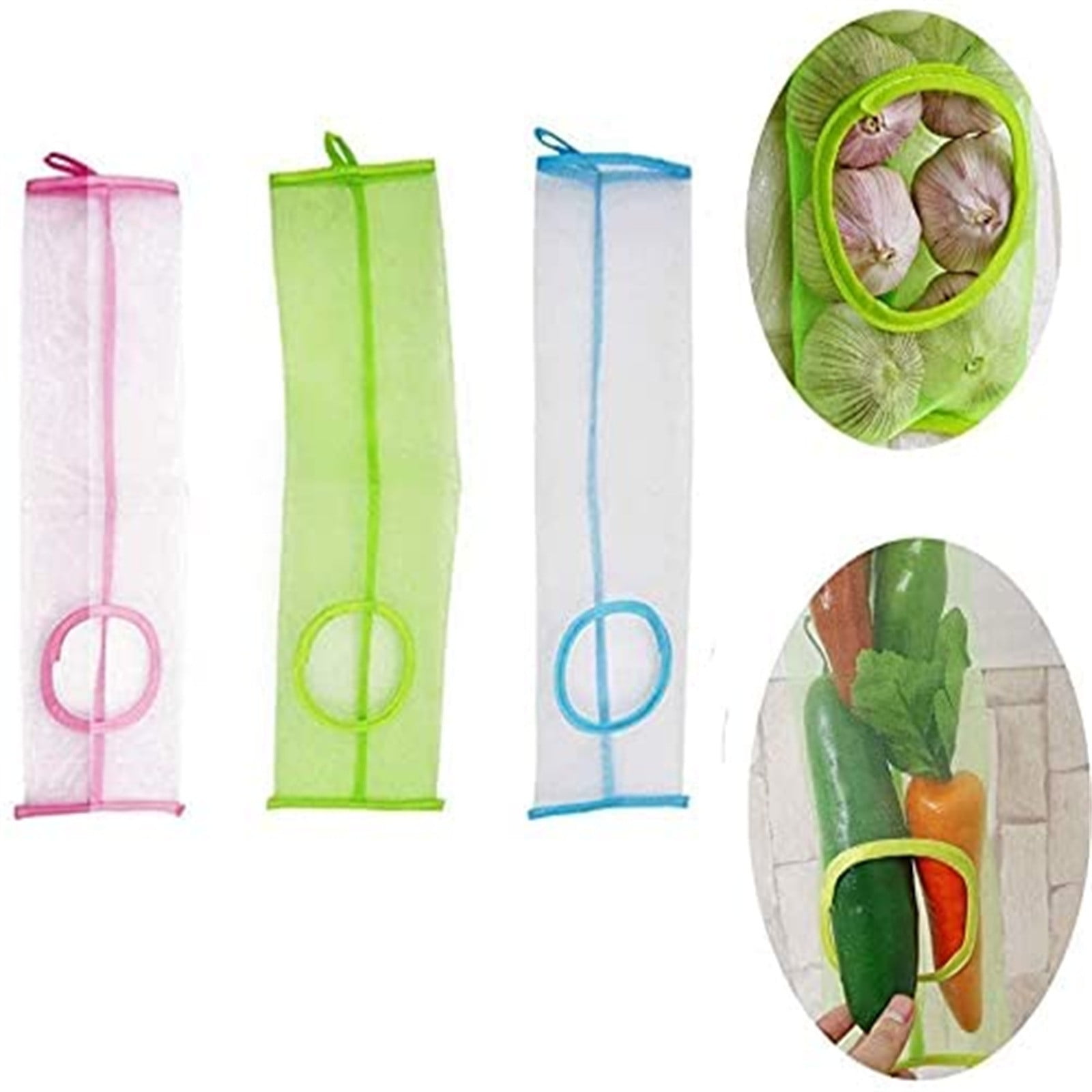 1pc Home Grocery Bag, Vegetable Hanging Mesh - Folding, recycling net ...
