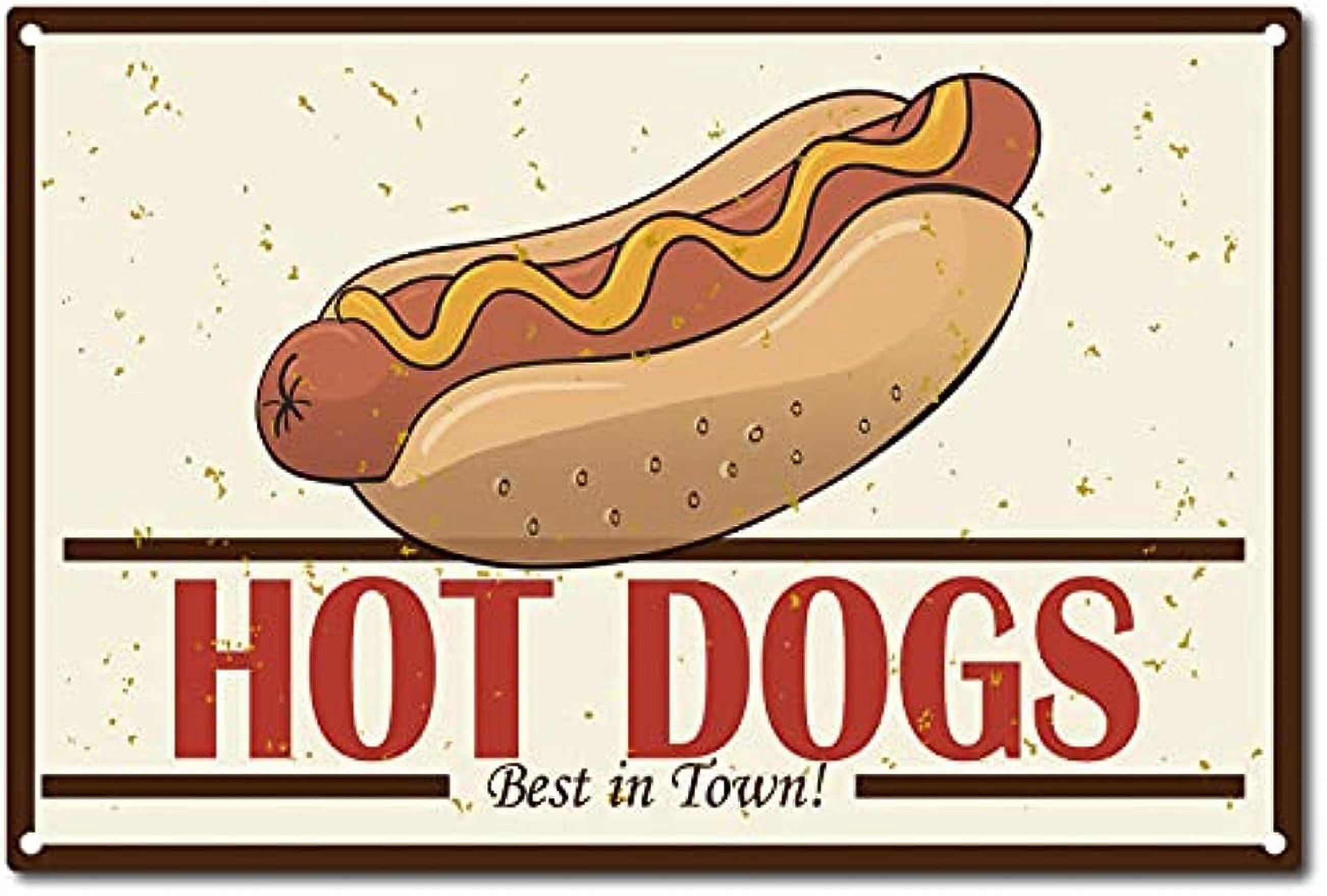 1pc Hot Dogs Tin Sign Metal Food Sign Vintage Funny Sign for Home ...