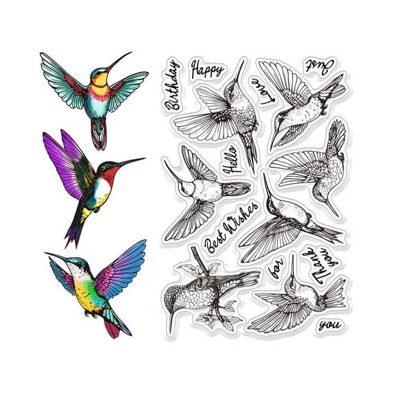 1pc Hummingbird Transparent Stamp for Scrapbooking, Card Making, and ...