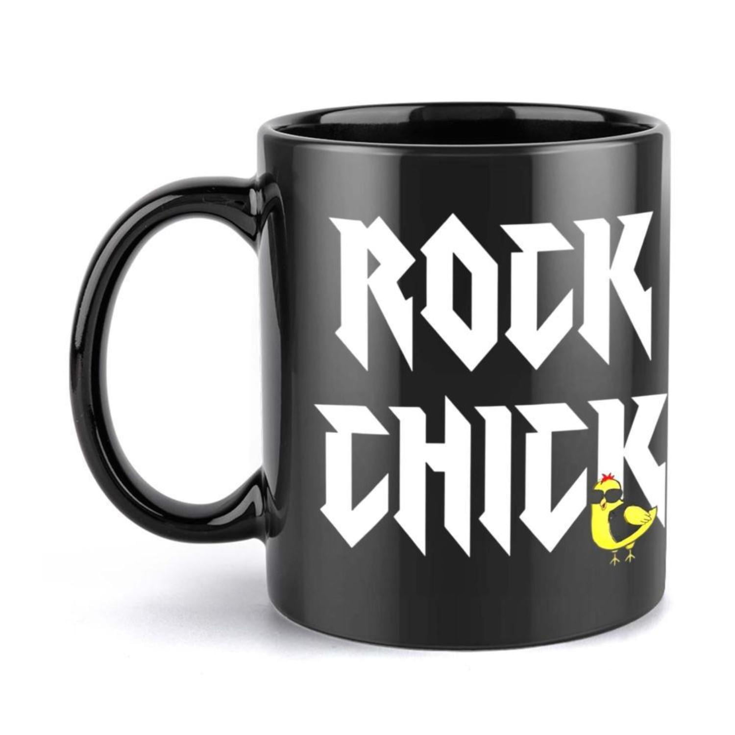 1pc Humorous Ceramic Mug 11oz Rock Chick Yellow Glasses Crown Design ...