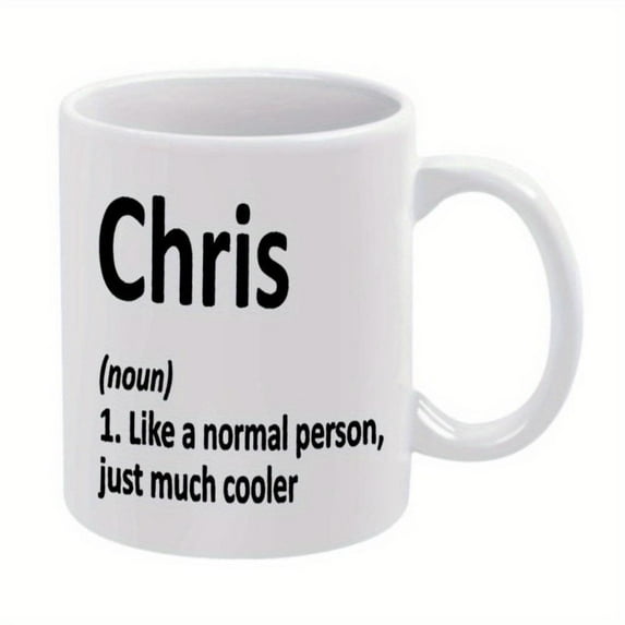 1pc Humorous Chris Definition Cooler Ceramic Mug 11oz 360ml White ...