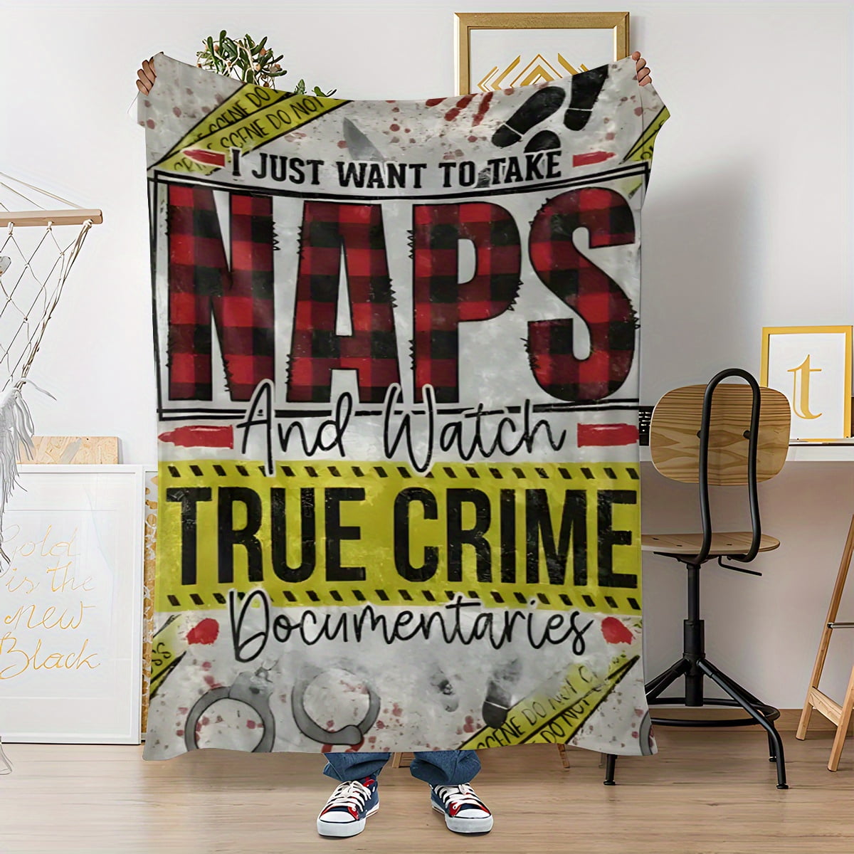 1pc "I Just Want to Take Naps and Watch True Crime Documentaries" Cozy ...