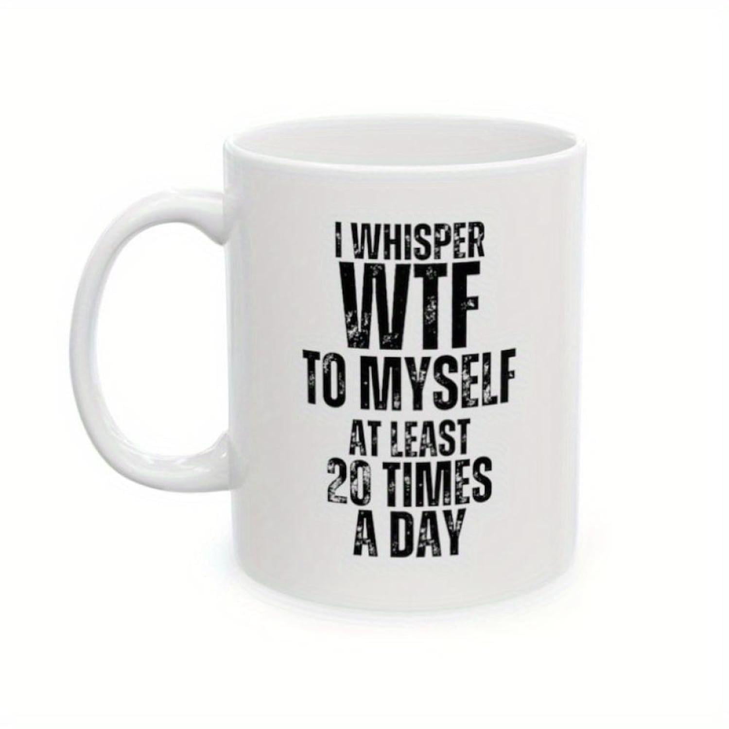 1pc I Mutter to Myself Ceramic Coffee Mug Reusable Round Cup with ...