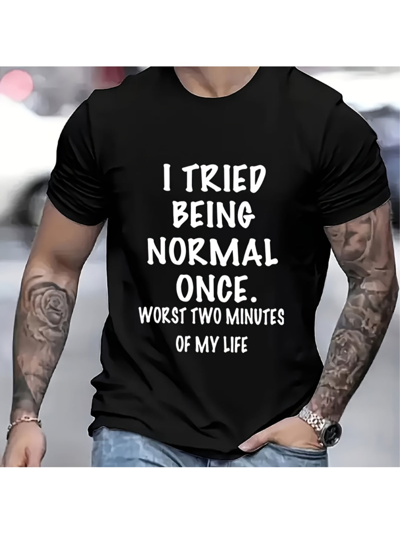 1pc "I Tried Being Normal Once" Vinyl Iron-On Transfer Sticker - Bold ...