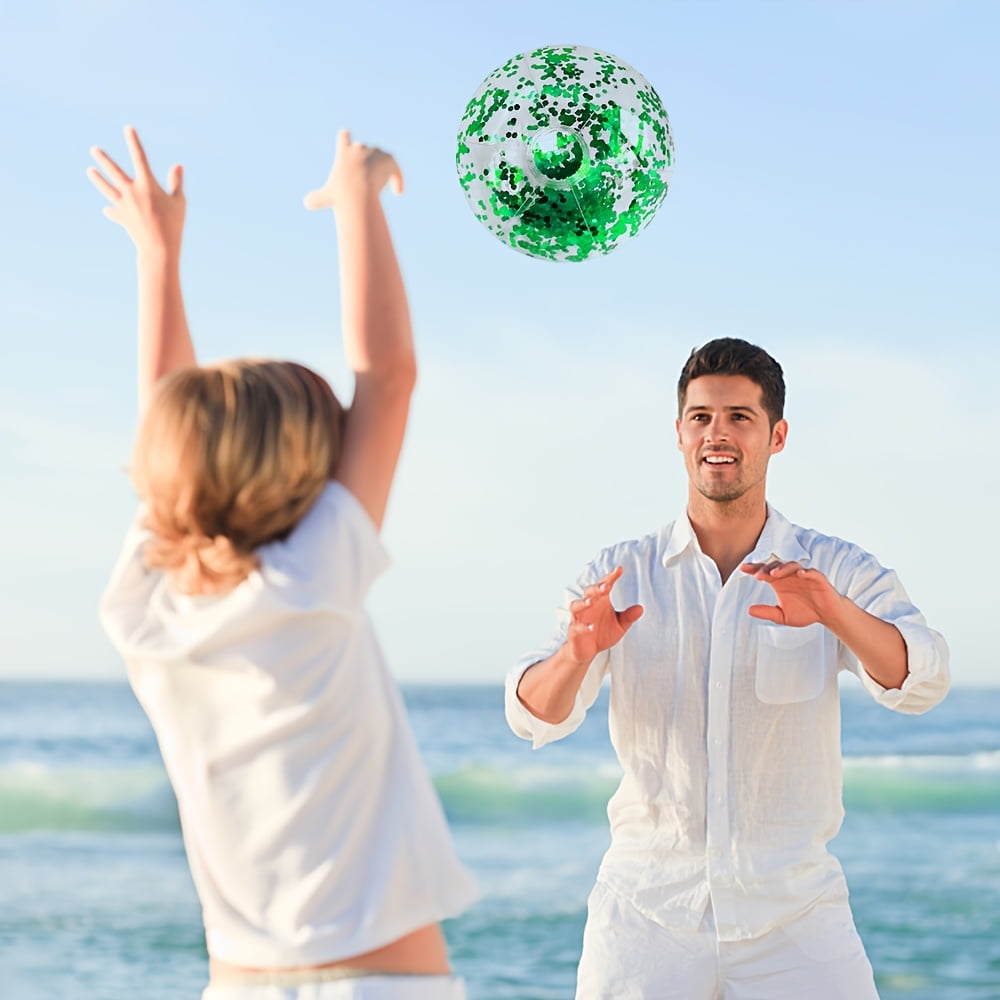 1pc Inflatable Beach Ball PVC Sequin Bal Summer Beach Swimming Pool ...