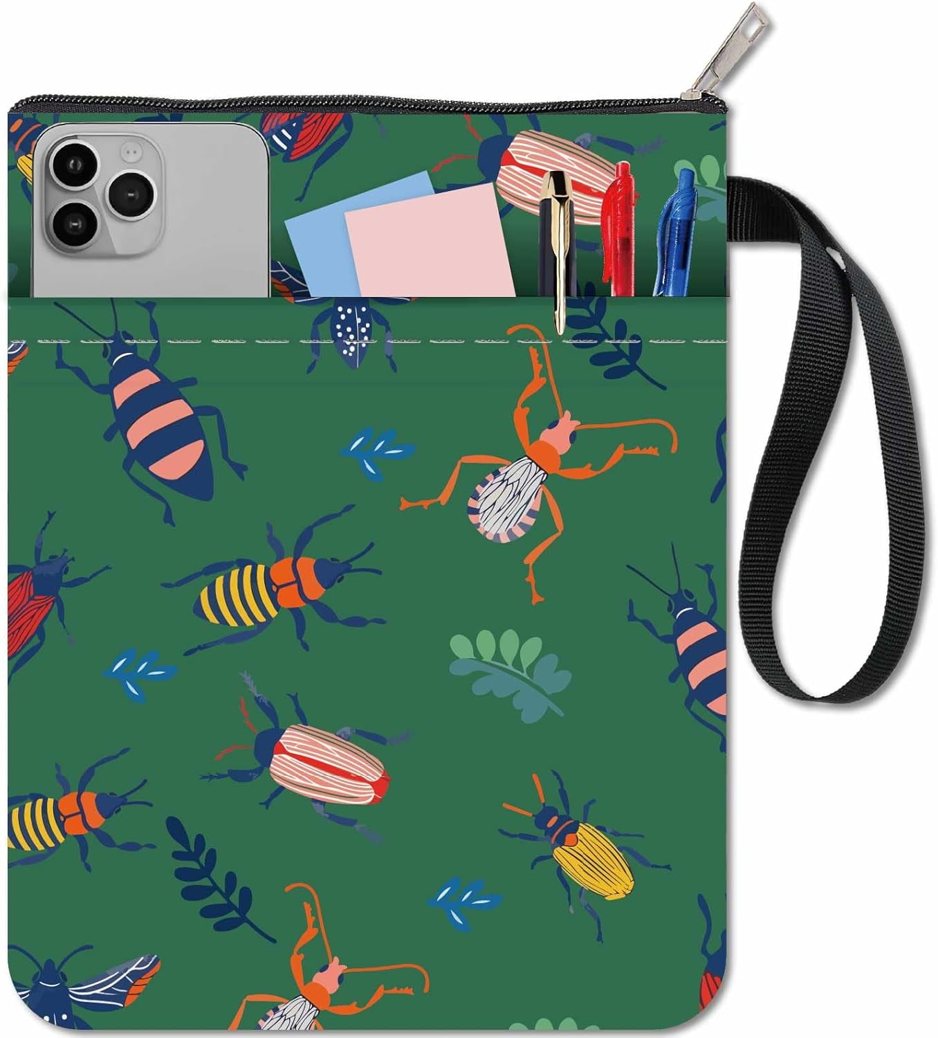 1pc Insect Book Sleeve Protector with Zipper Waterproof Canvas Pouch ...