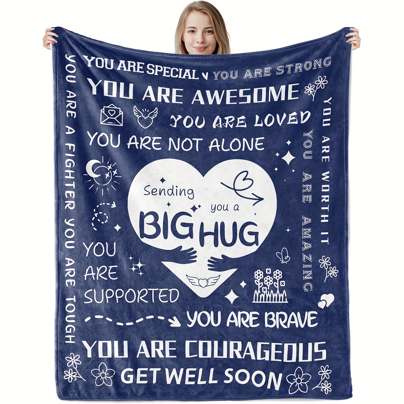 1pc Inspirational Healing Blanket for Men & Women - Uplifting Recovery ...