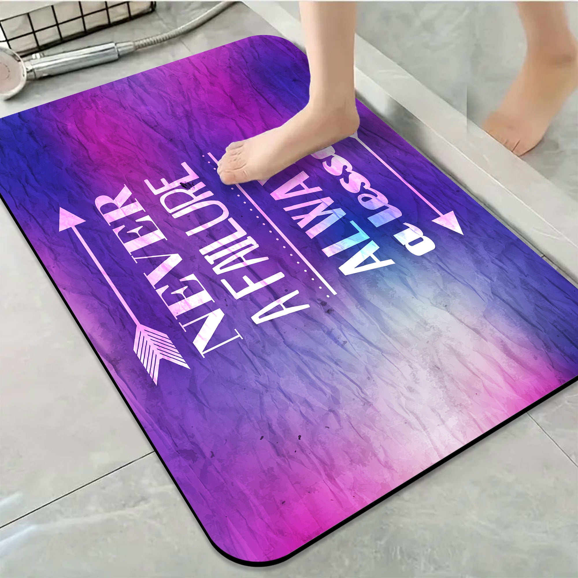 1pc Inspirational Quote Art Bathroom Rug Bathroom Decor and Accessories ...