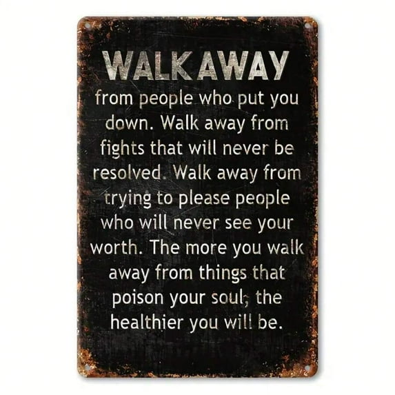 1pc Inspirational Quote Metal Sign, Vintage Tin Sign, 8x12 Inch, Metal ...