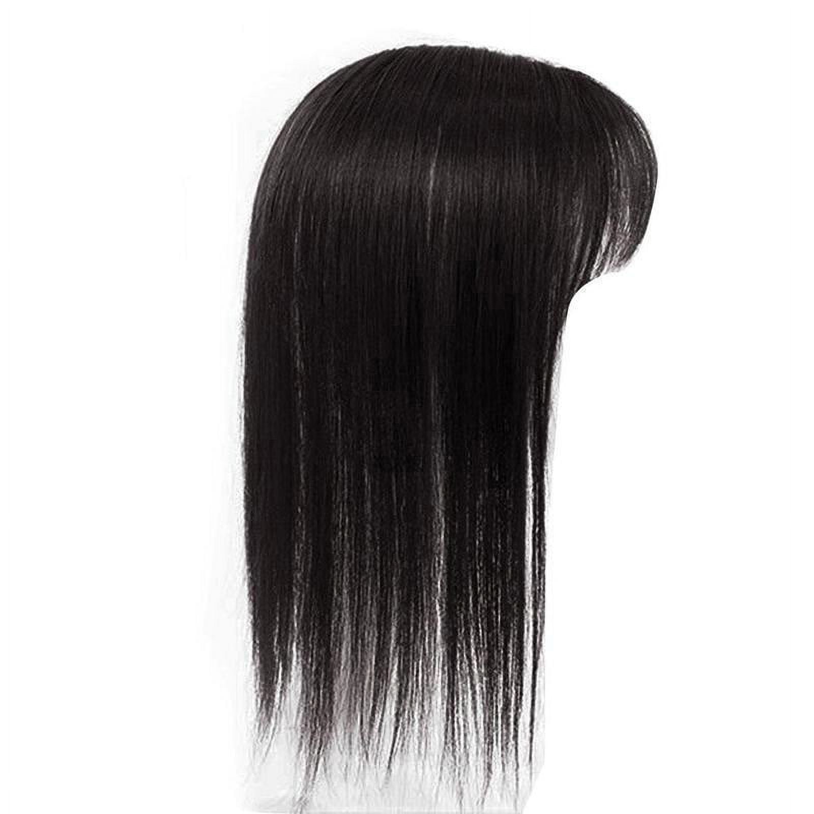 1pc Invisible Human Hair Toppers For Women Thin In Toppers With 3D Air Bangs Straight Hair Bangs ...