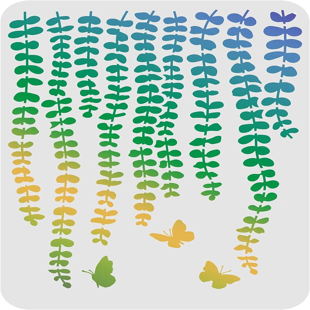 1pc Ivy Stencils 29.7x21cm Hanging Leaf Stencil Reusable Vine Stencil ...