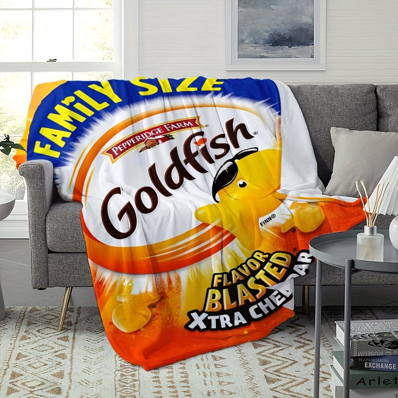 1pc JIT Flannel Fleece Blanket - Collegiate Style, Printed, Yellow ...