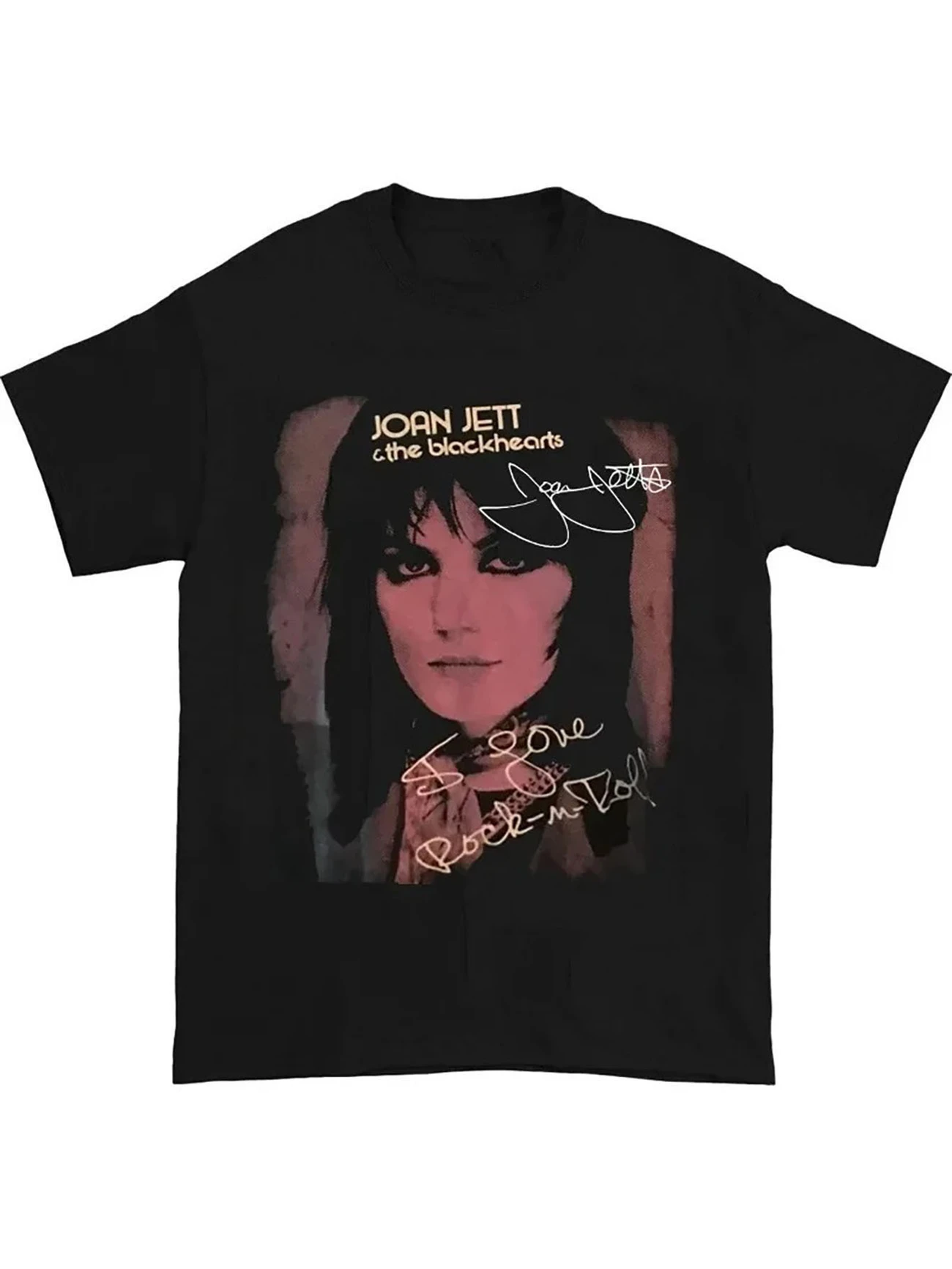1pc Joan Jett I Love Rock N Roll Signature Graphic Tee, 100% Cotton ...