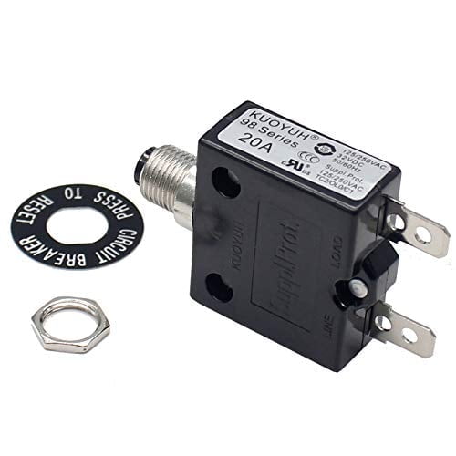 1pc KUOYUH 98 Series 125/250VAC 32VDC 50/60Hz Push Button Manual Reset ...