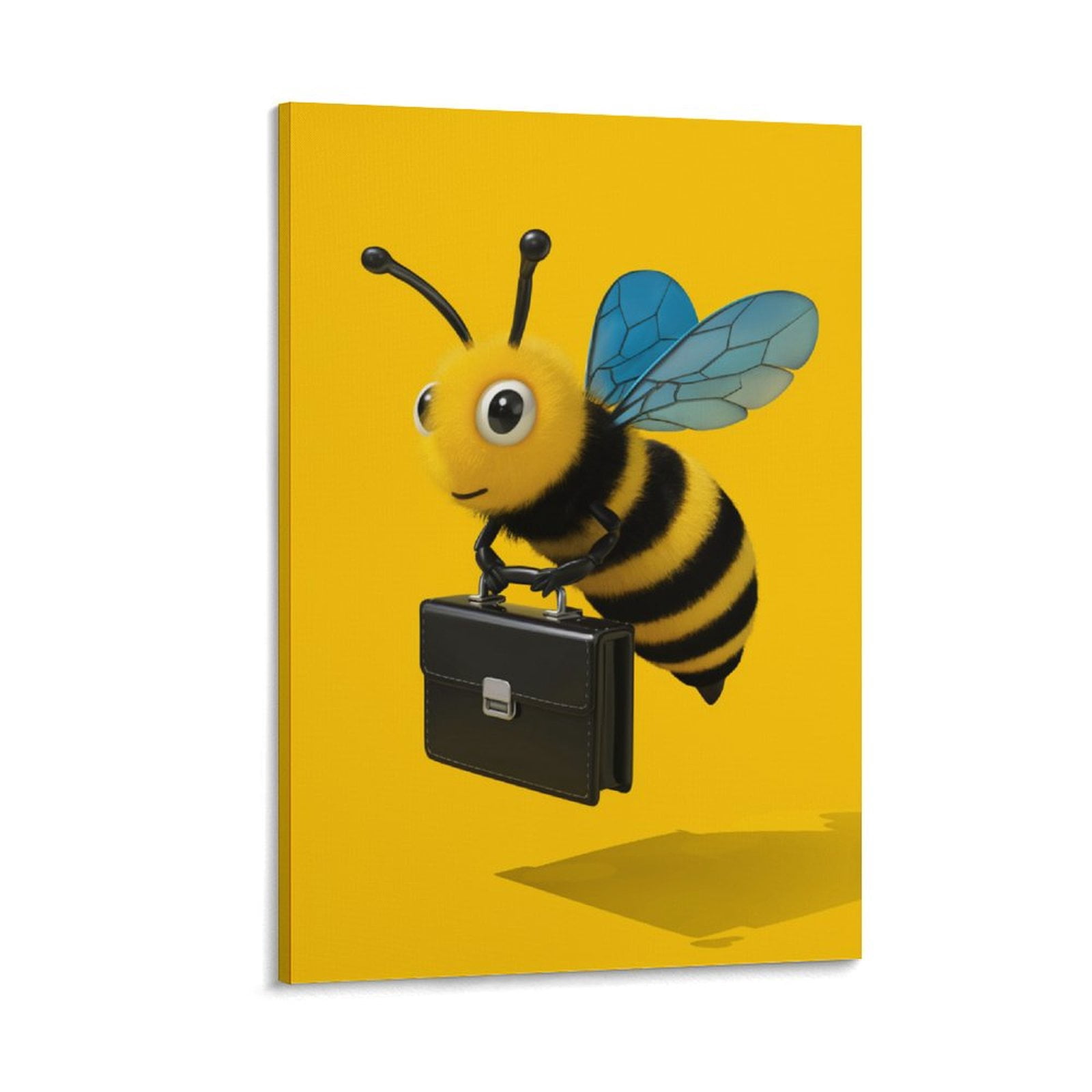 1pc Kawaii Working Bee 2 Pictures Print Wall Art With Inspirational ...